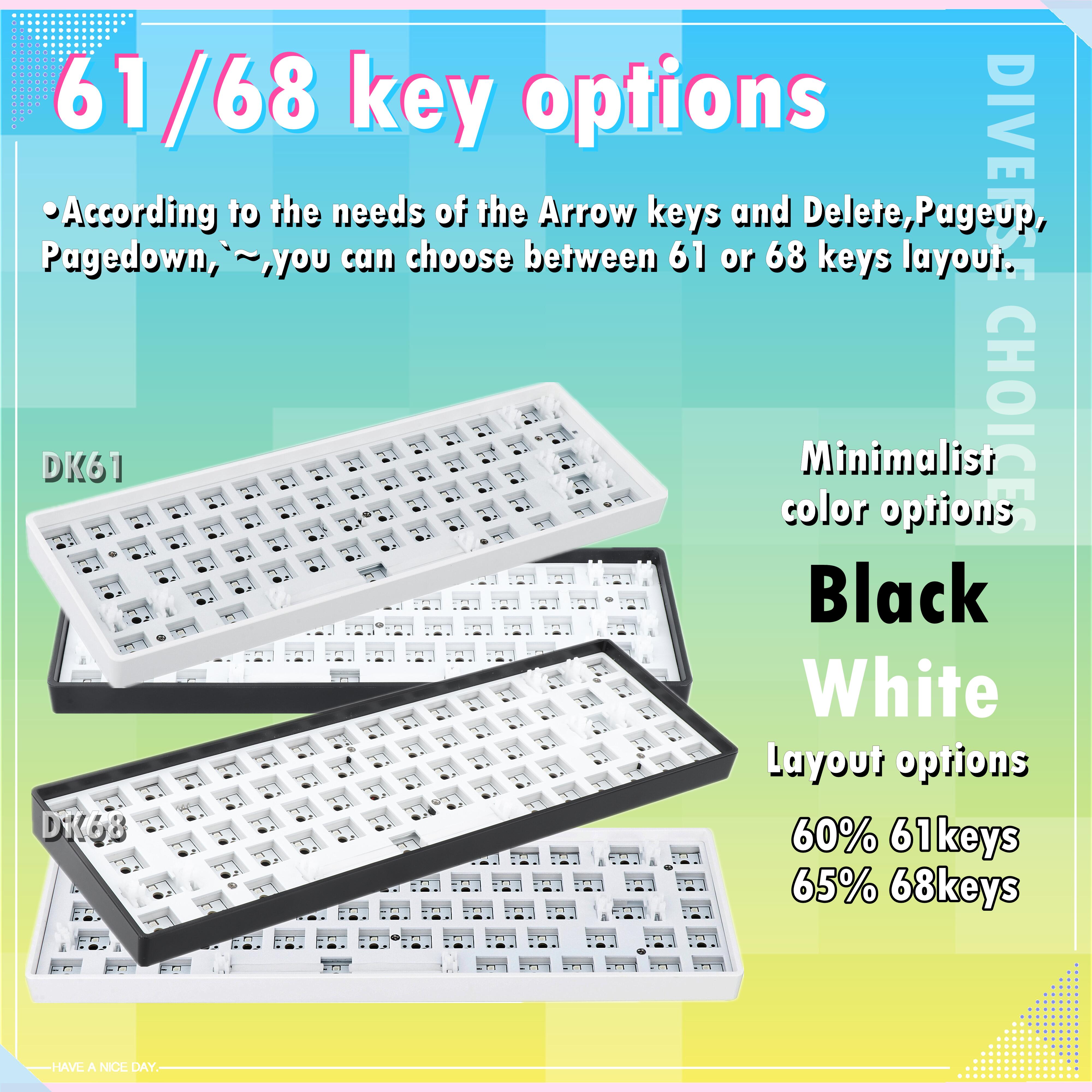 Teclado mecánico inalámbrico Dk61/dk68, 3 modos, 3... – Grandado