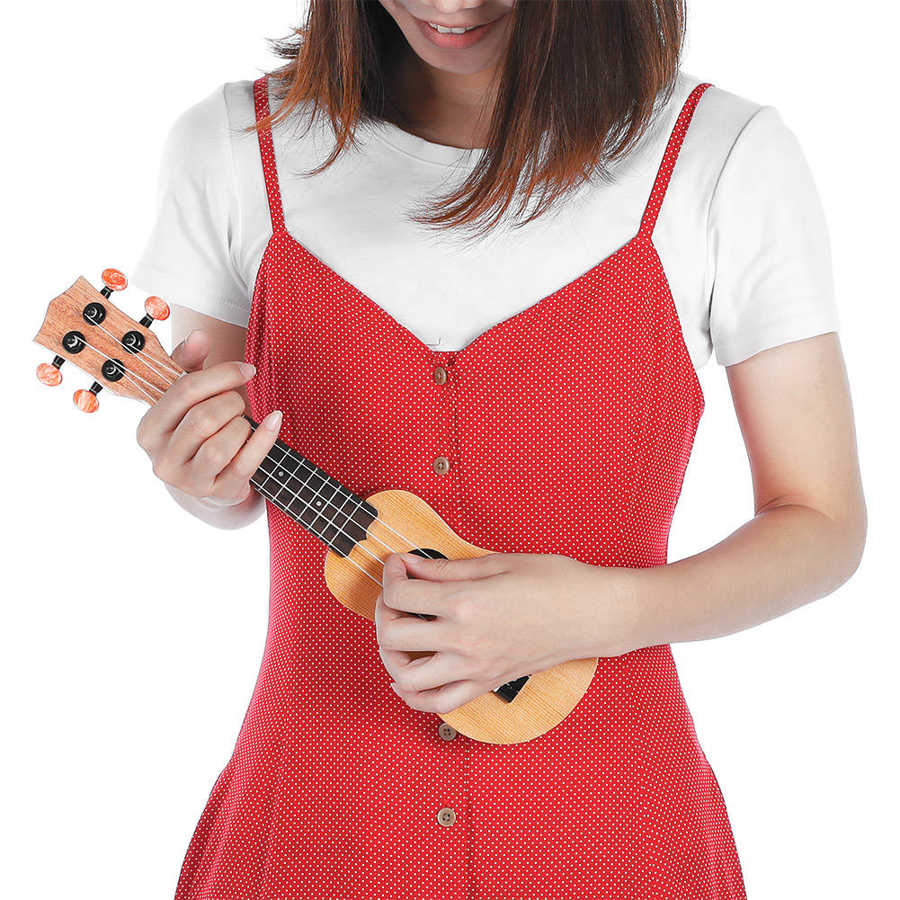 17 Inch Portable Red Pine Ukulele Mini Hawaii Guit... – Vicedeal