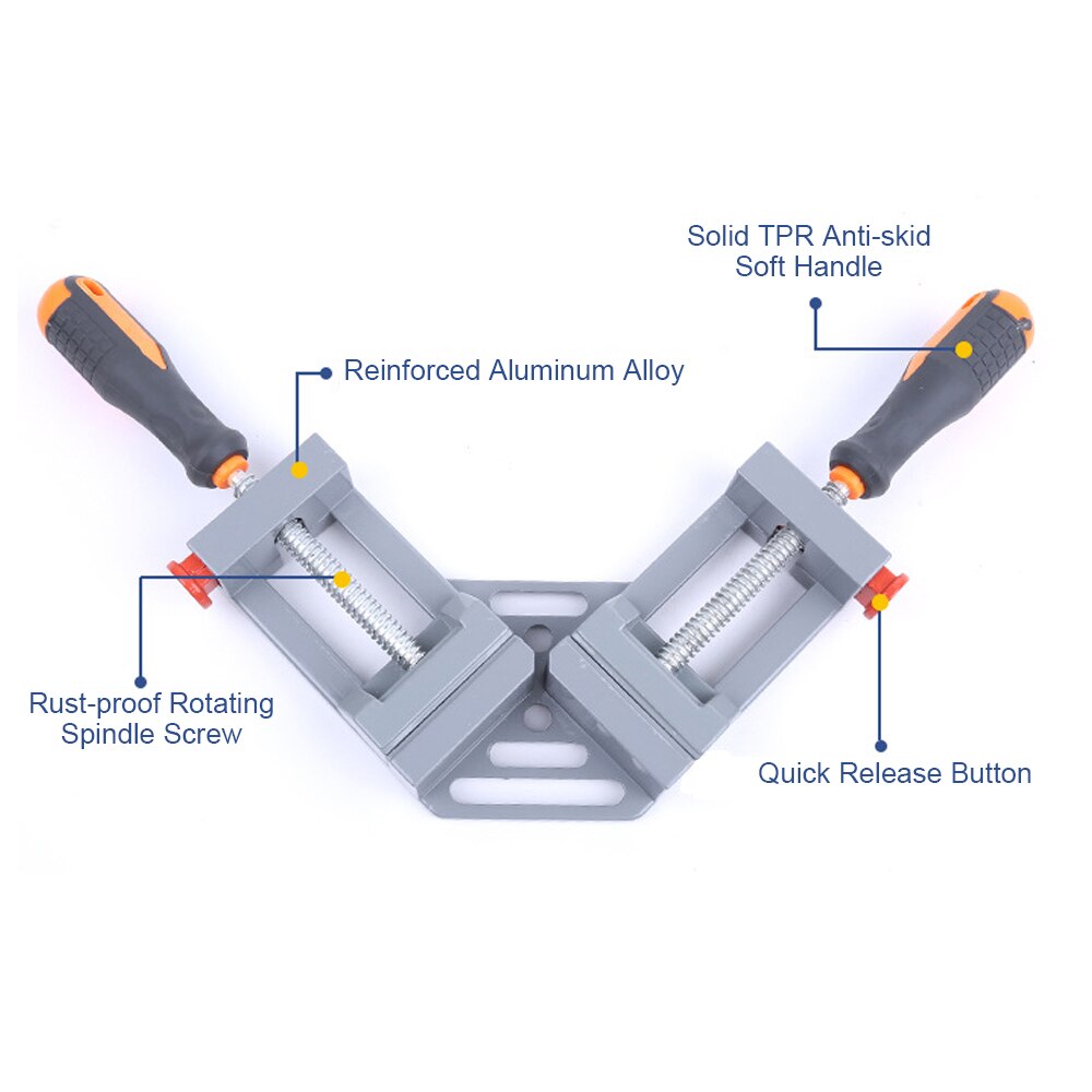 90 Degree Corner Clamp Quick-Jaw Double Handle Spr... – Grandado