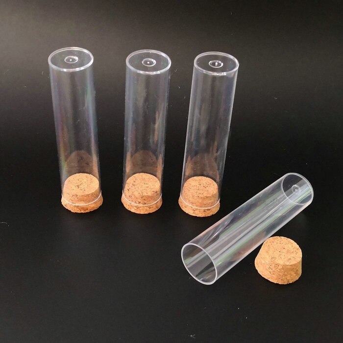 50pcs/lot 25x95mm Plastic Flat BottomTransparent L... – Vicedeal