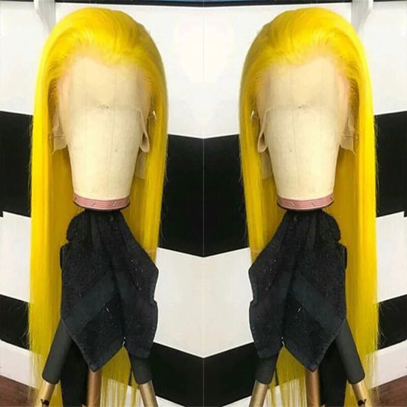 13*4 Big Lace Front Wig 26''Long Yellow St... – Grandado