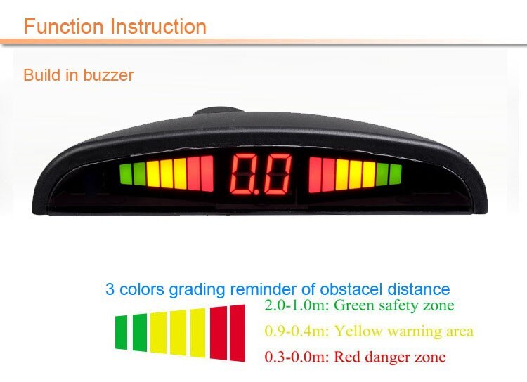 LED Digital Display 4 parking Sensor Auto Reversin... – Grandado