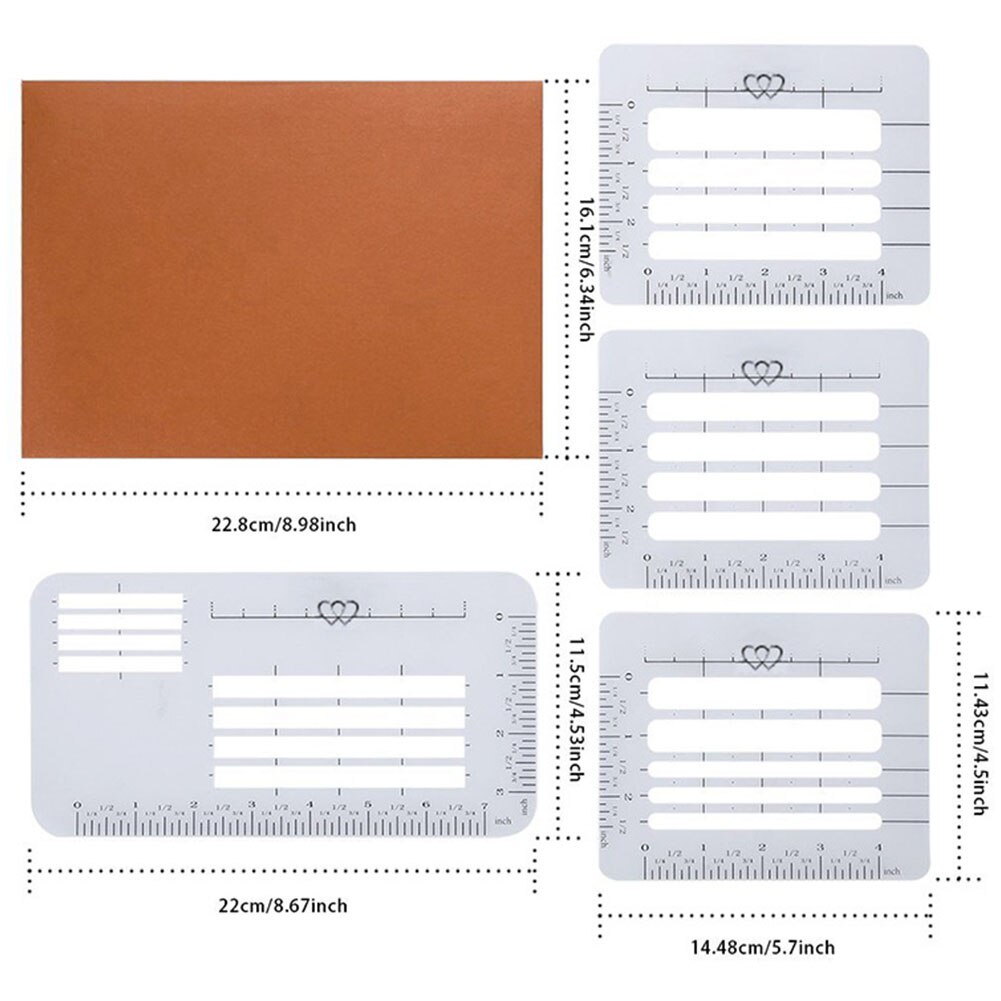 4pcs Letter Transparent Templates Rulers Envelope ... – Grandado