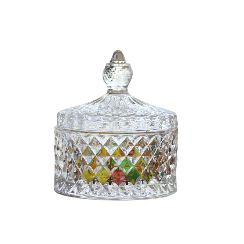 Nordic Crystal Glass With Lid Small Storage Tank E... – Grandado
