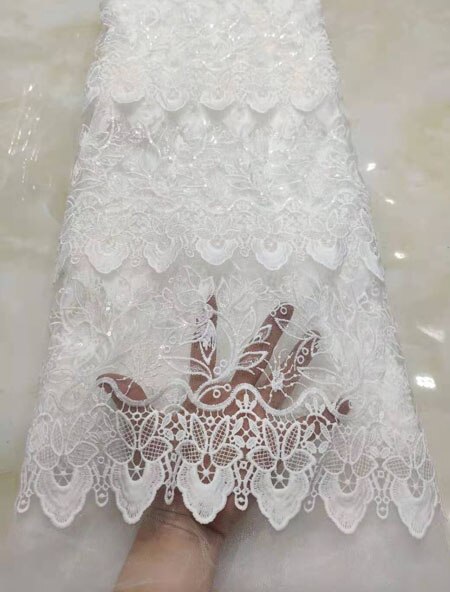 African Sequins Net Mesh Lace Fabric Lace Voile La... – Grandado
