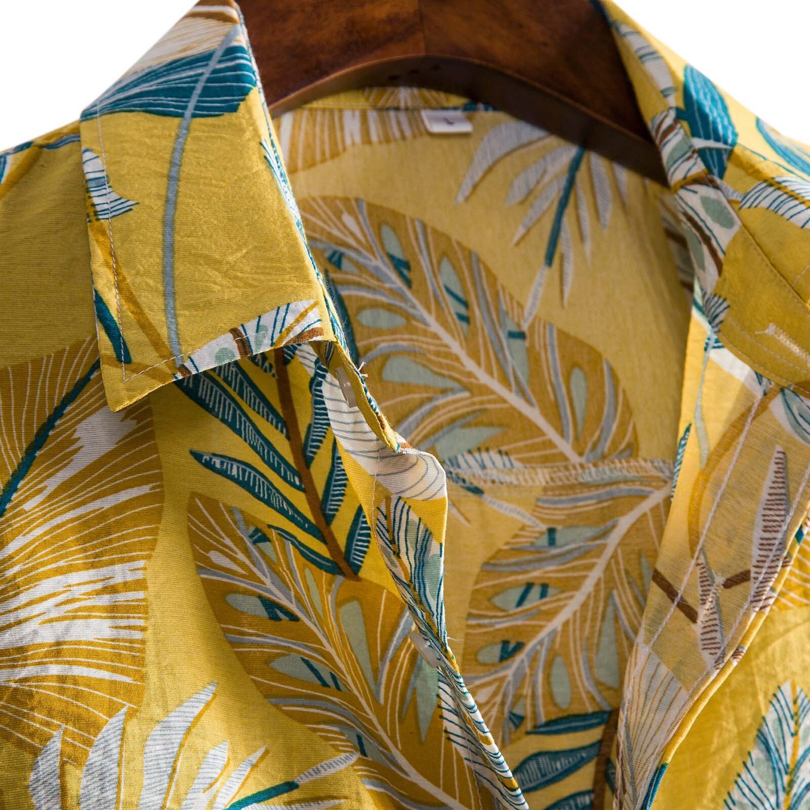 Knoppen Mannen Hawaiian Shirt Mannelijke Toevallig... – Vicedeal