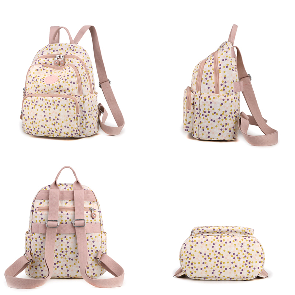 Nylon Vrouwen Rugzak Bloem Patroon Dames Rugzak Sc... – Grandado