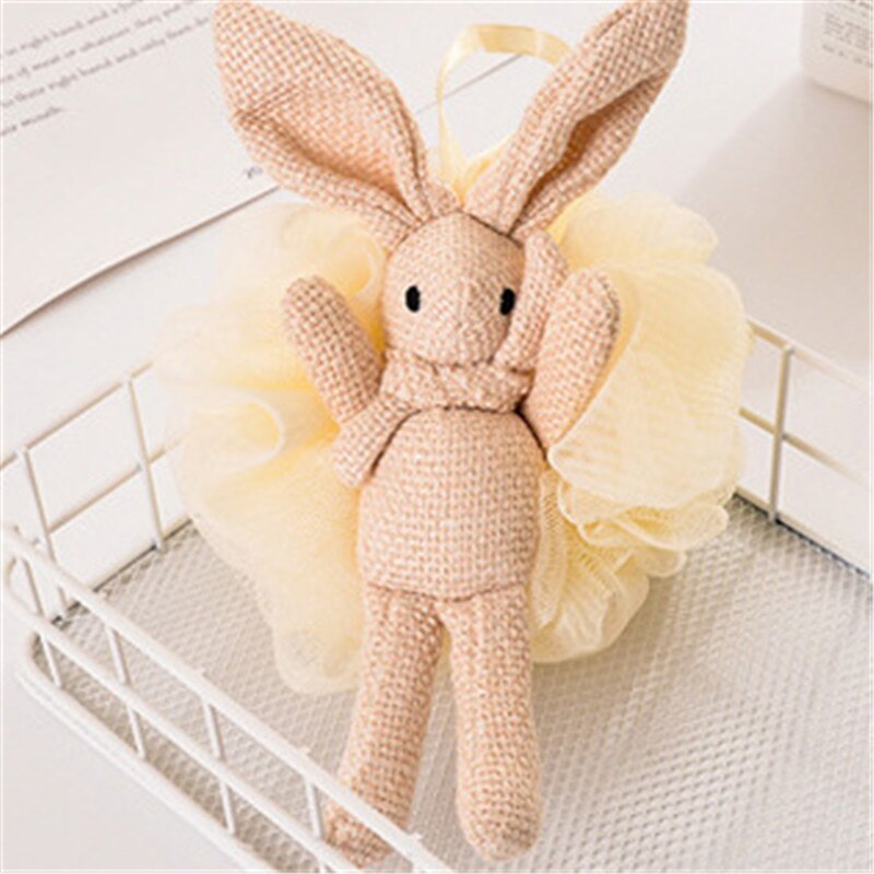 Cute Rabbit Bath Sponge Mesh Body Cleaning Shower ... – Vicedeal