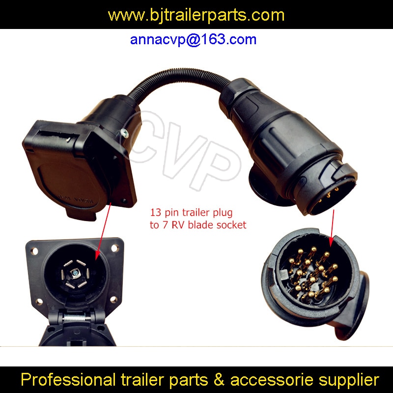 CVP trailer plug adapter 13 pin male trailer plug ... – Grandado