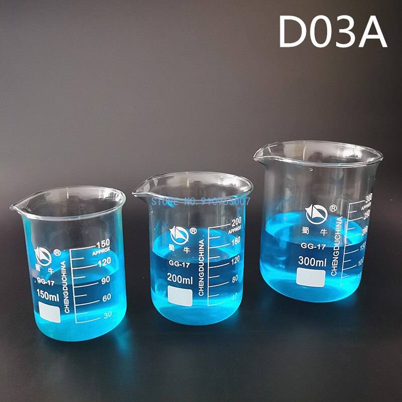 All Sizes 1Set Low Form Beaker Measuring Glass Che... – Vicedeal