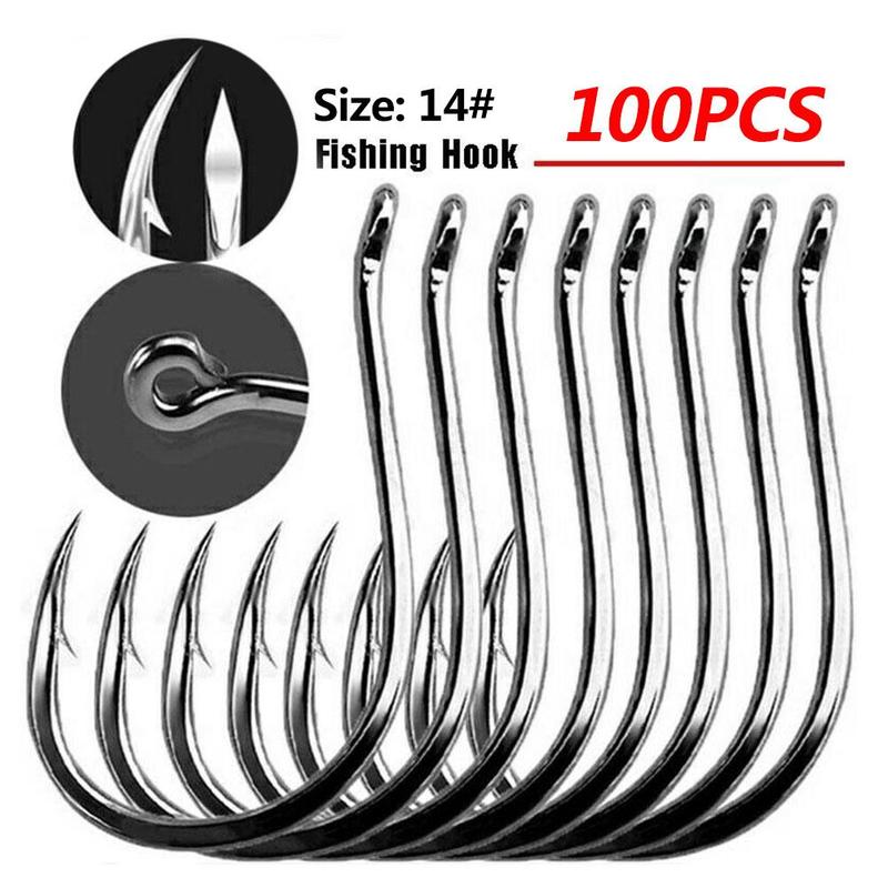 100pcs Mustad Jigging Hooks High Carbon Steel Deep... – Vicedeal