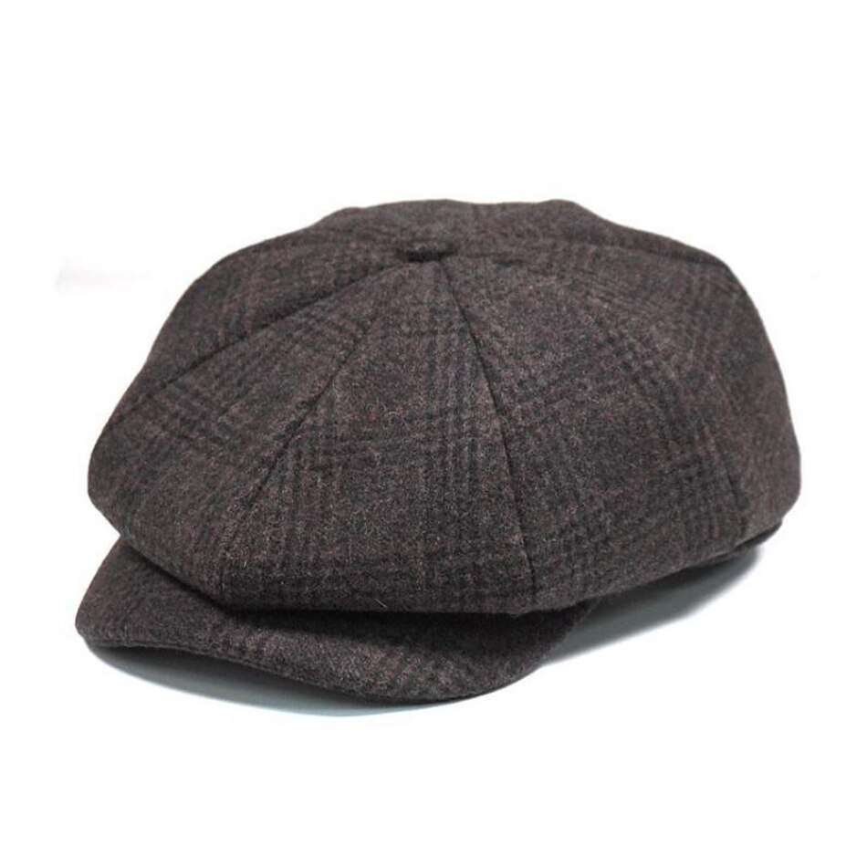 Showersmile mænd avisdreng kasketter uldne sildebe... – Vicedeal