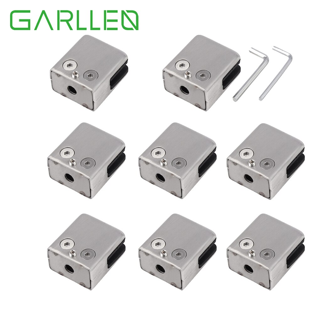 GARLLEN 8pc Rectangle Brushed Finish Glass Clip Cl... – Grandado
