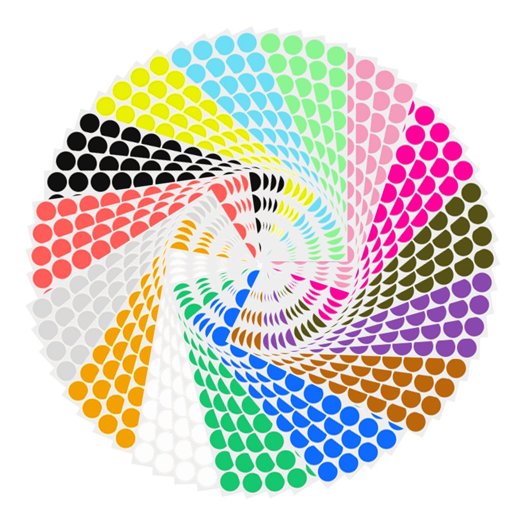 60Pcs 15 Colors Circular Stickers Simple And Conve... – Vicedeal