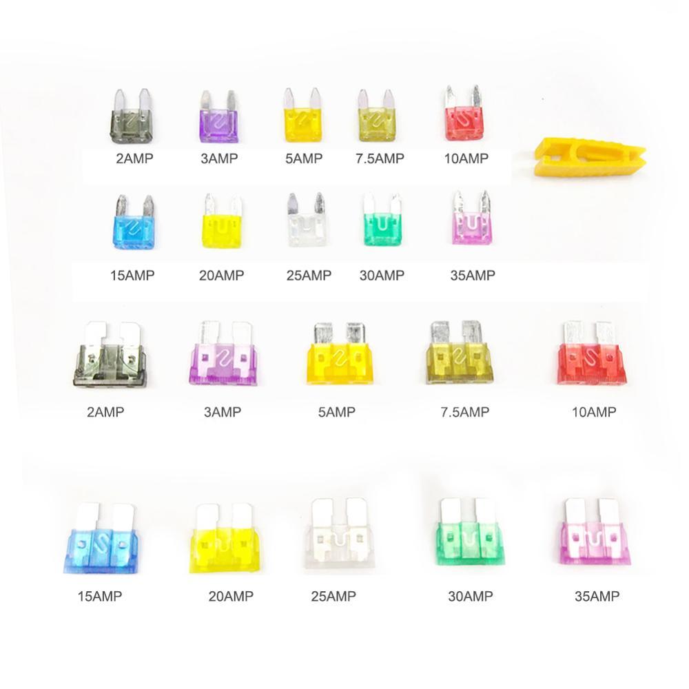 220Pcs 2-35A Blade Fuse Mini & Standard Blade Fuse... – Grandado