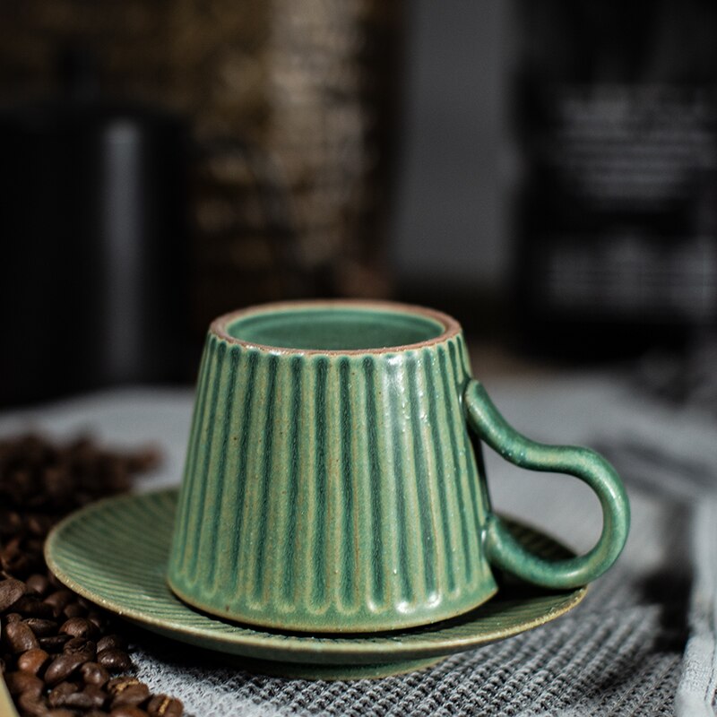 Modern Vintage Coffee Cup Saucer Set Ceramic Nordic Decor Art Office ...