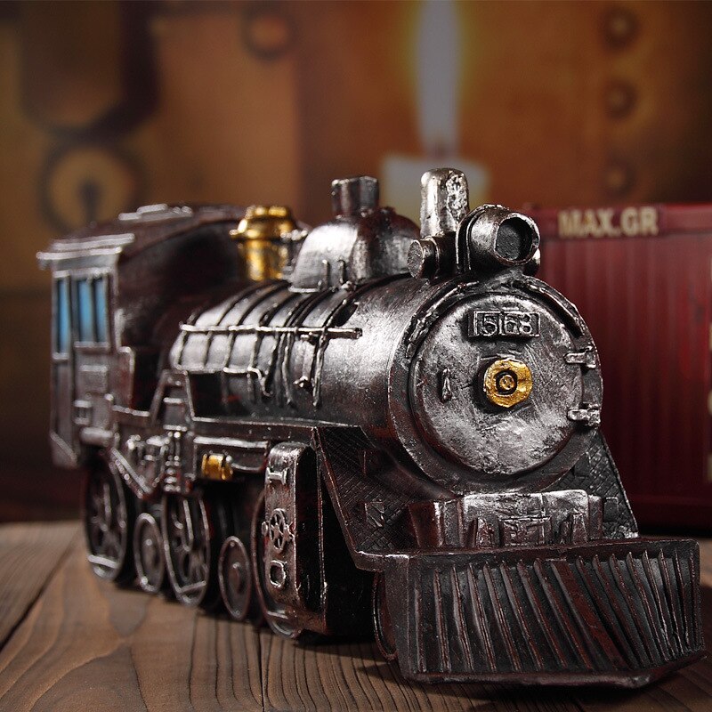 Vintage Nostalgic Steam Train Model Desktop Orname... – Vicedeal