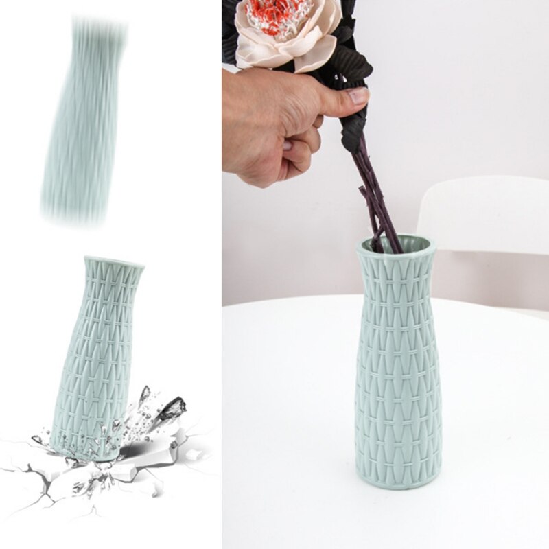 Home Decoration Vase PE Plastic Vase Simple Rattan... – Grandado