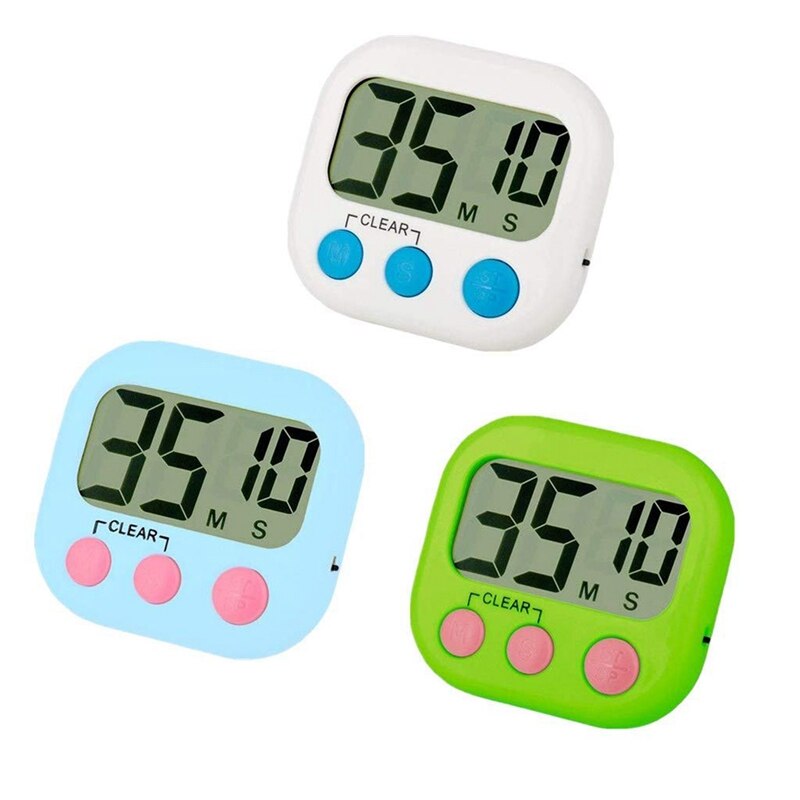 Kitchen Timer 3 Pack Small Digital Electronic Loud... – Grandado