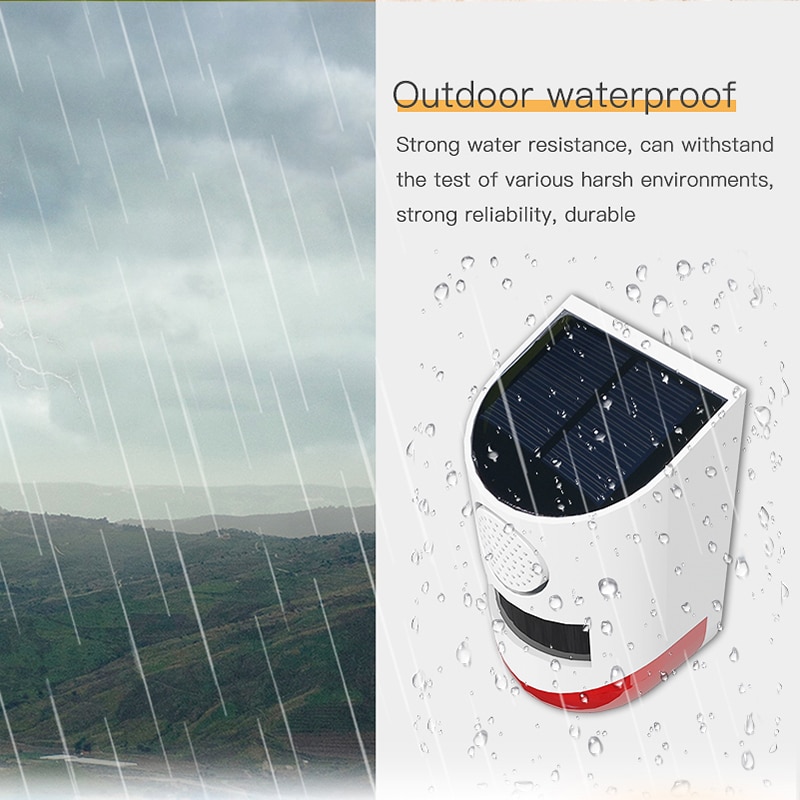 120dB Solar Energy Outdoor Wireless Flashing Light... – Grandado