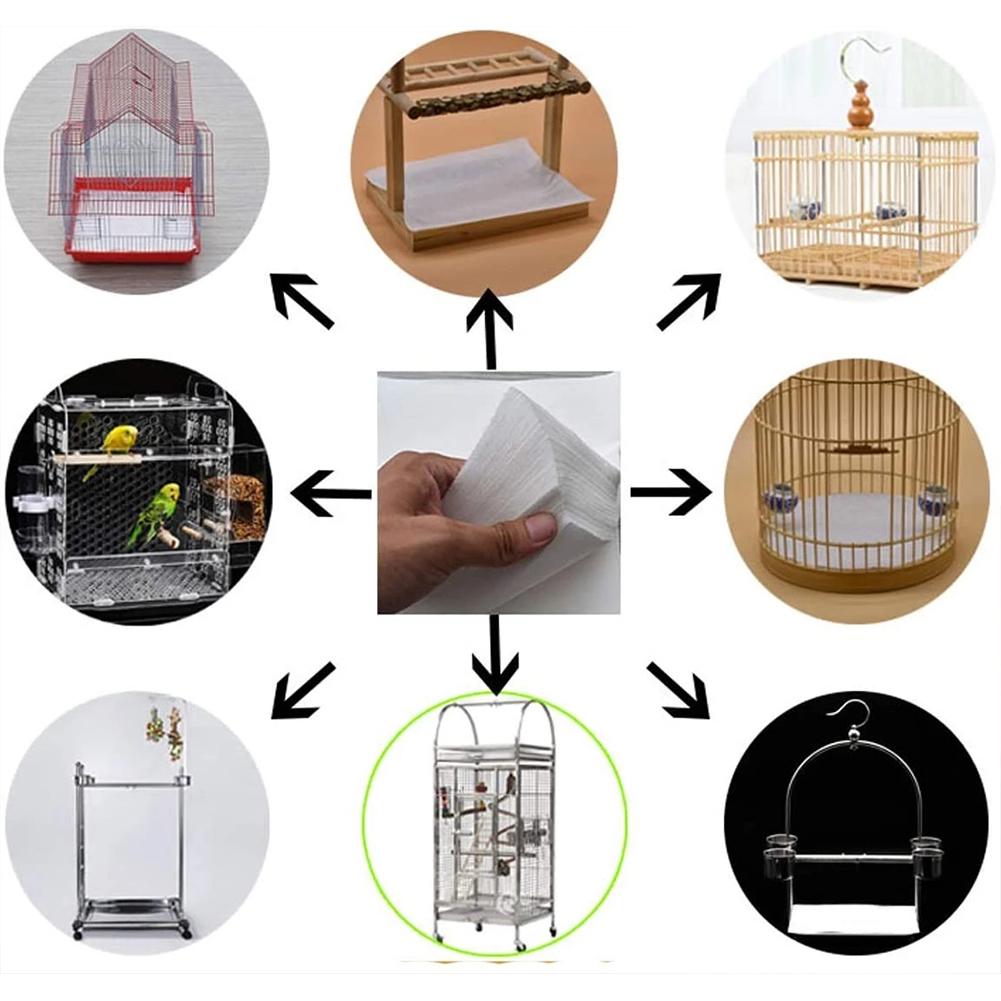 100 Pieces Wooden Parrot Bird Pad Disposable Absor... – Grandado