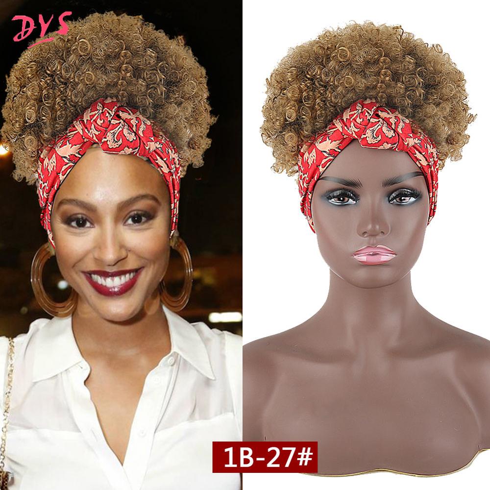 High Puff Turban Ponytail Short Afro Kinky Curly P... – Grandado