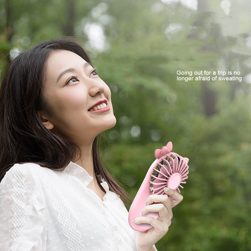 Cartoon Mini Pocket Fans Usb Lading Mini Hold Fans... – Grandado