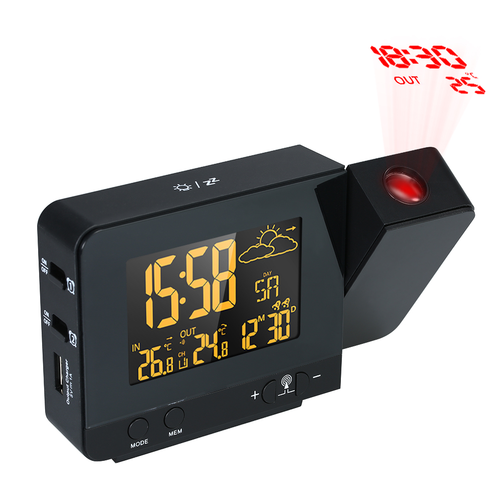 USB Lade Wecker Digital LCD Wecker Wetter Station ... – Vicedeal