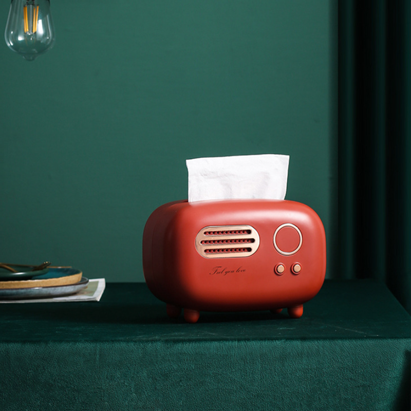 Retro Radio Model Tissue Box Desktop Paper Holder ... – Vicedeal