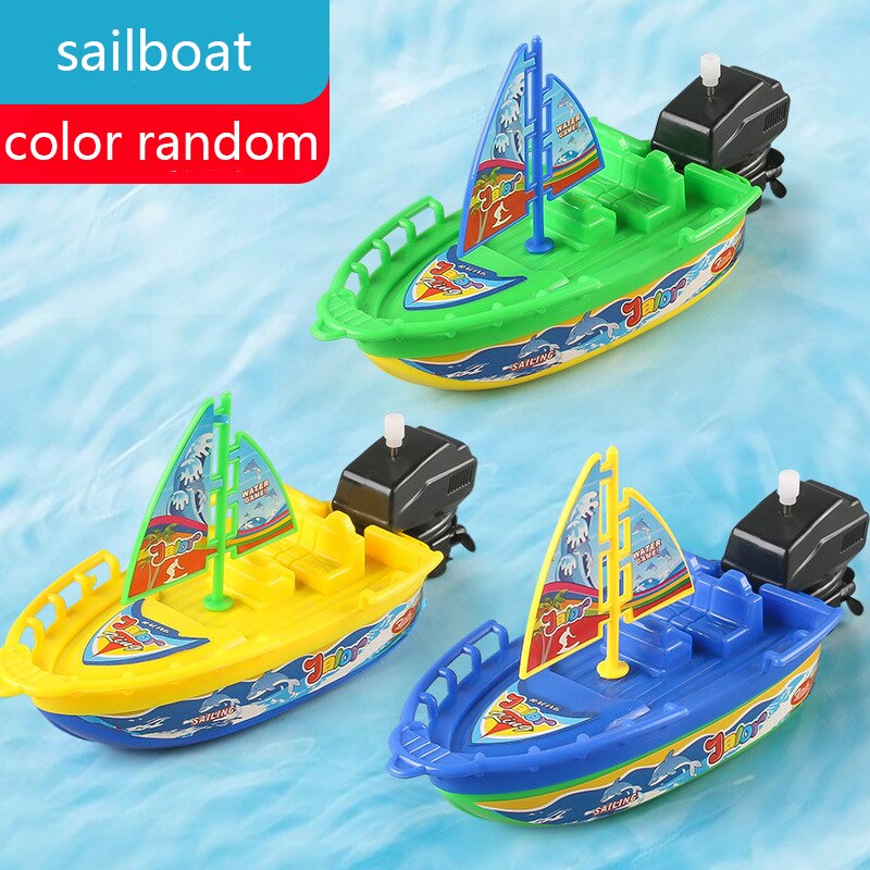 1Pc Speed Boat Ship Wind Up Toy Float In Water Kid... – Grandado