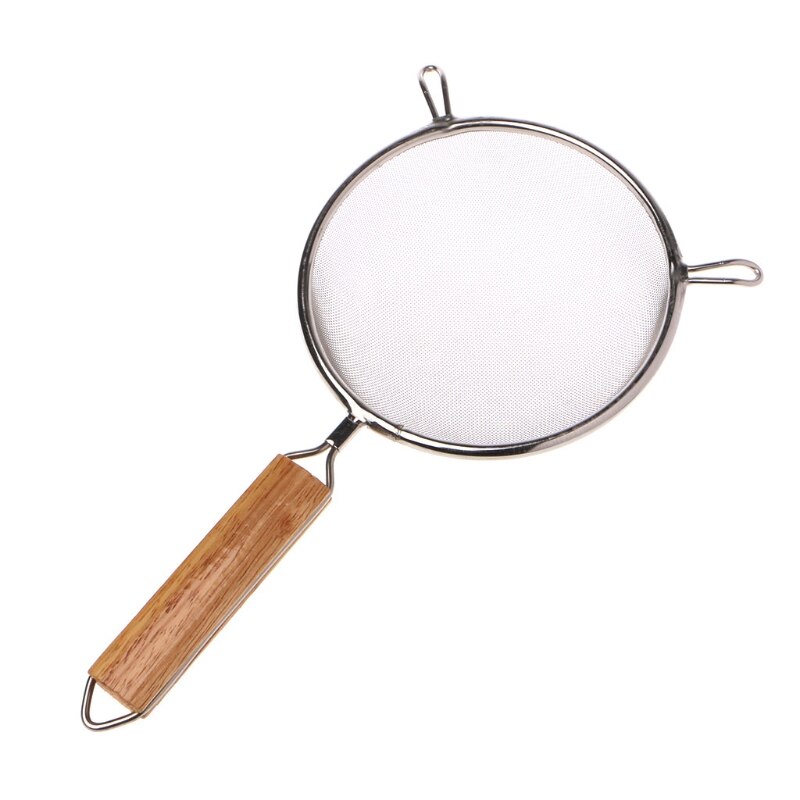 Rvs Dubbele Zeef Vergiet Zeef Zifter Houten Handva... – Grandado