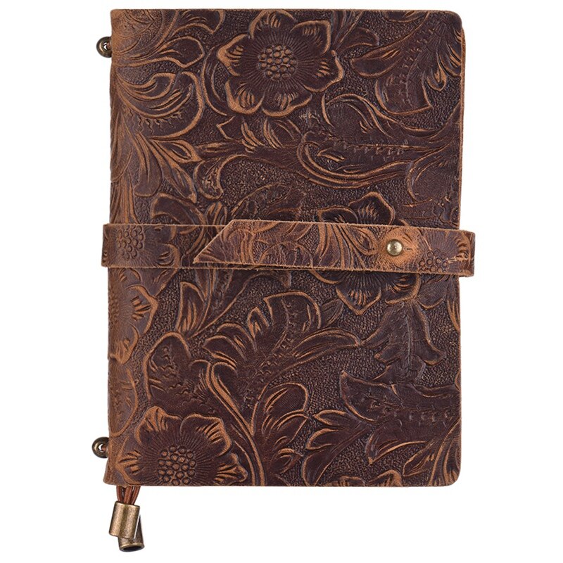 Vintage Embossed Pattern Travel Journal Notebook L... – Grandado
