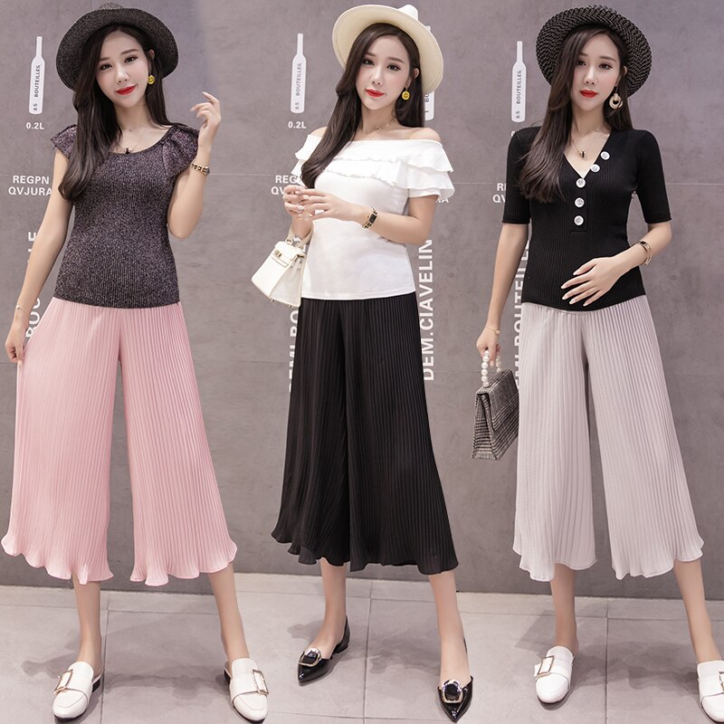 Pregnant Women Pants Maternity Pants 100 Pleats Wi... – Vicedeal