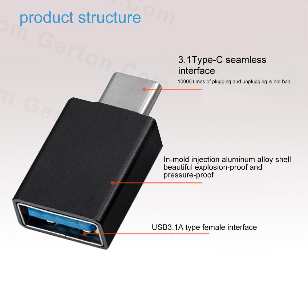USB To Type C Adapter USB 3.0 Type-C OTG Adapter M... – Grandado