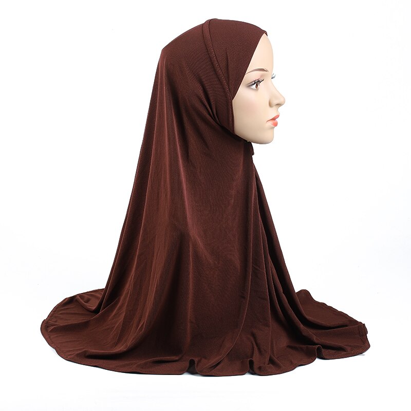 Muslim Hijab One Piece Amira Headscarf Plain Scarf... – Grandado