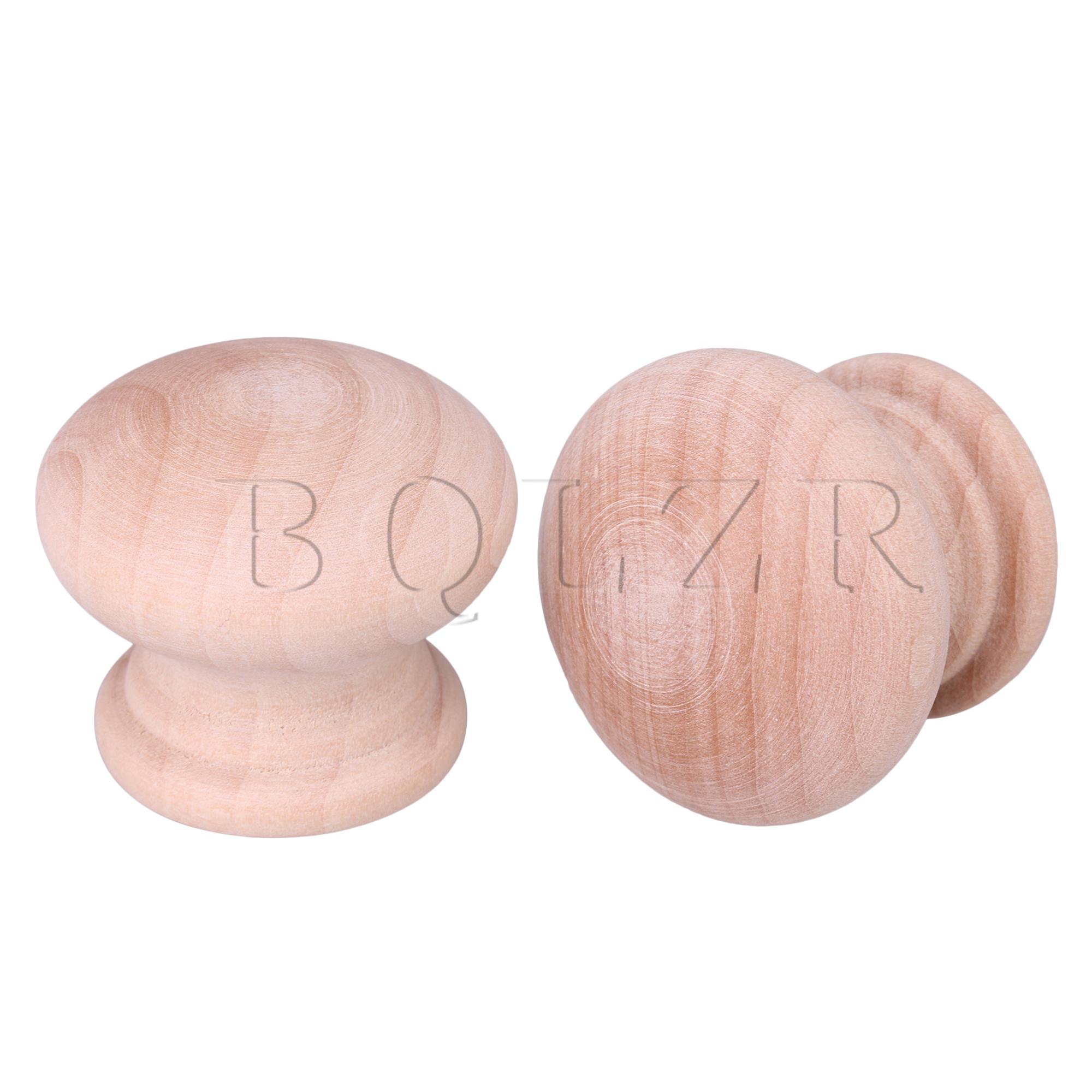 BQLZR 10x Wooden Furniture Handle Round Pulls Hand... – Grandado