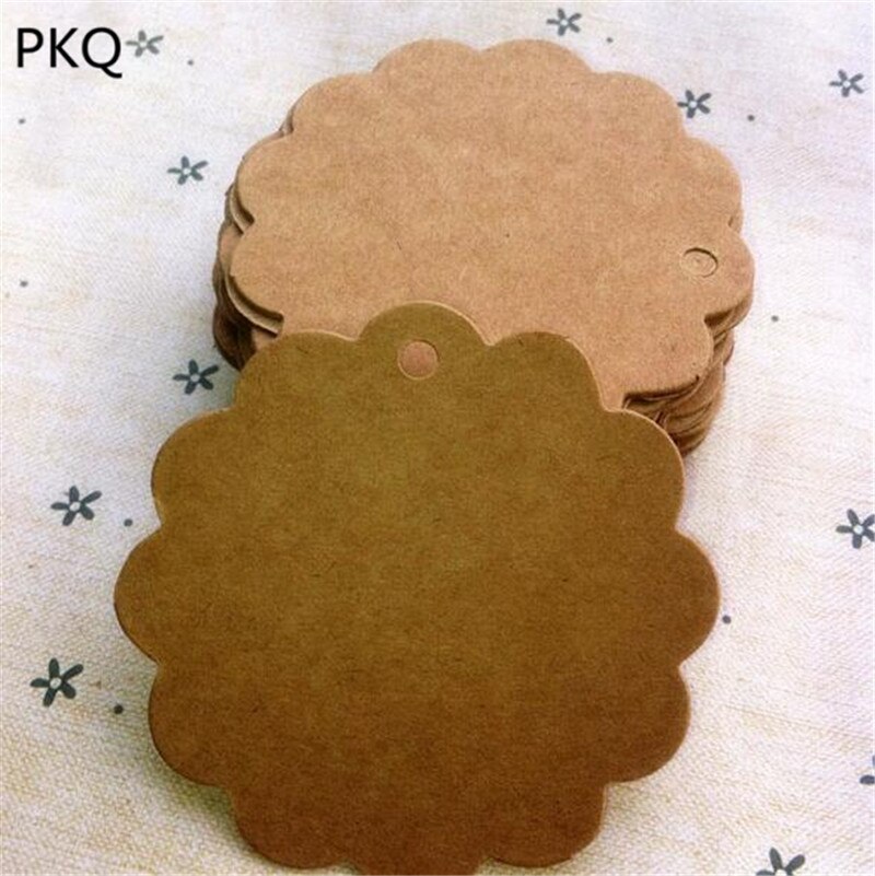 Retro DIY kraft paper tag Handmade Thank You Label... – Grandado