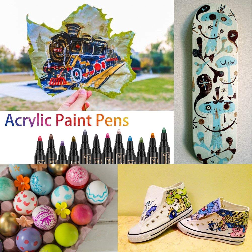 12/20 Kleur Permanente Acryl Verf Pennen Voor Diy ... – Grandado