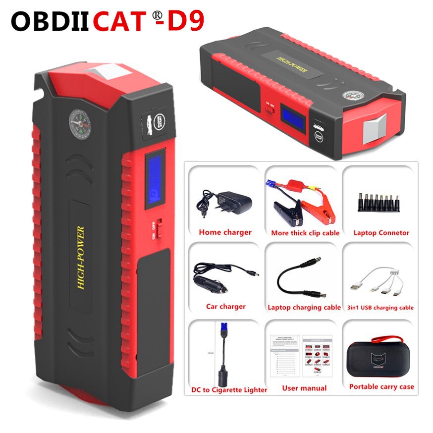 OBDIICAT-D9 Car Jump Starter 12V Battery booster C... – Grandado