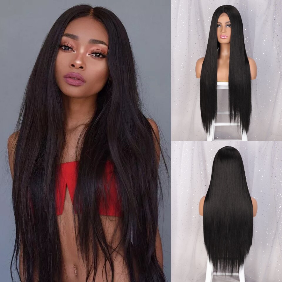 SUe EXQUISITE Long Silky Straight Synthetic Wigs F... – Grandado