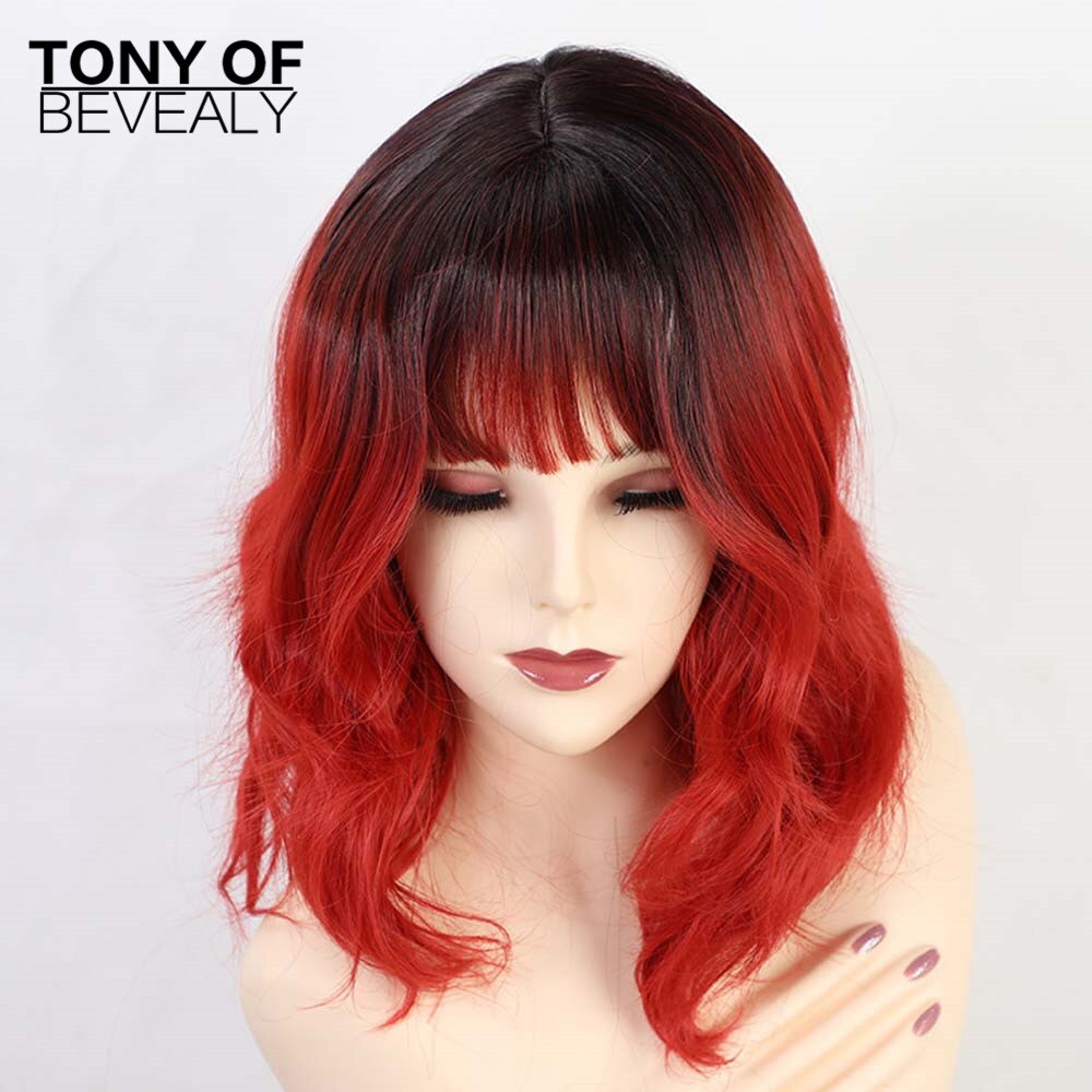 Short Wave Blonde Synthetic Wigs for Women Bob Wig... – Grandado