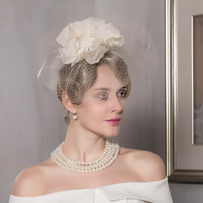 British Style 100% Linen Wedding Hat Womens Banque... – Grandado