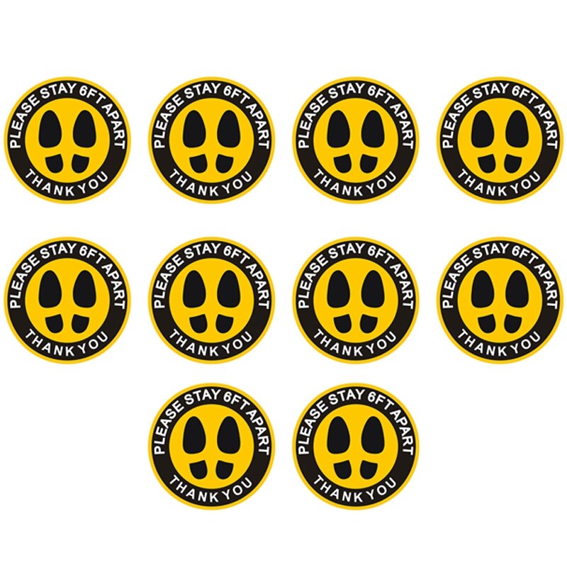 Floor Stickers Large Size 11Inch Maintain 6 Feet D... – Grandado
