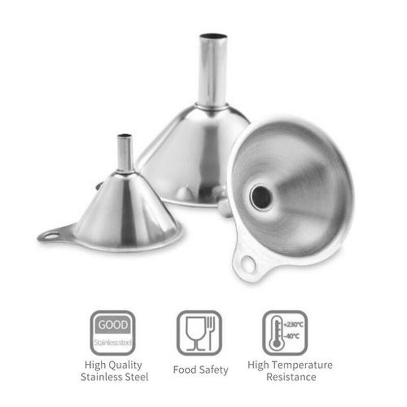 Kitchen Oil Liquid Funnel Stainless Steel Funnel M... – Grandado