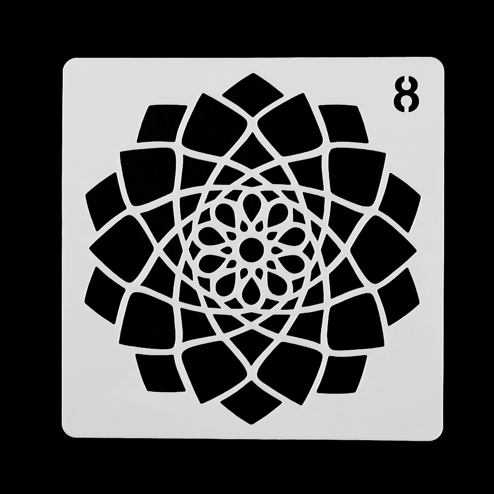 Plastic Stencils Mandala Extra Gelaagdheid Stencil... – Vicedeal