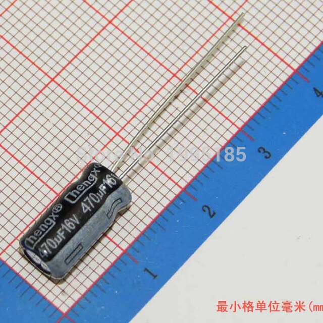 50pcs Aluminum electrolytic capacitor 470uF 16V 8*... – Grandado