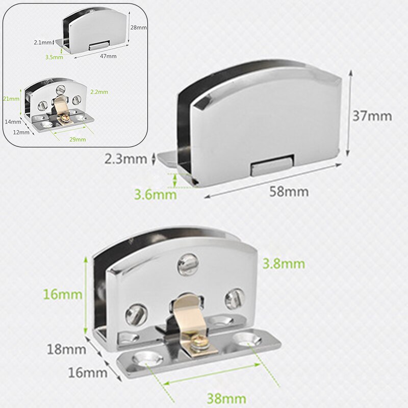 Glass Glass Hinge Display cabine Parts Household H... – Grandado