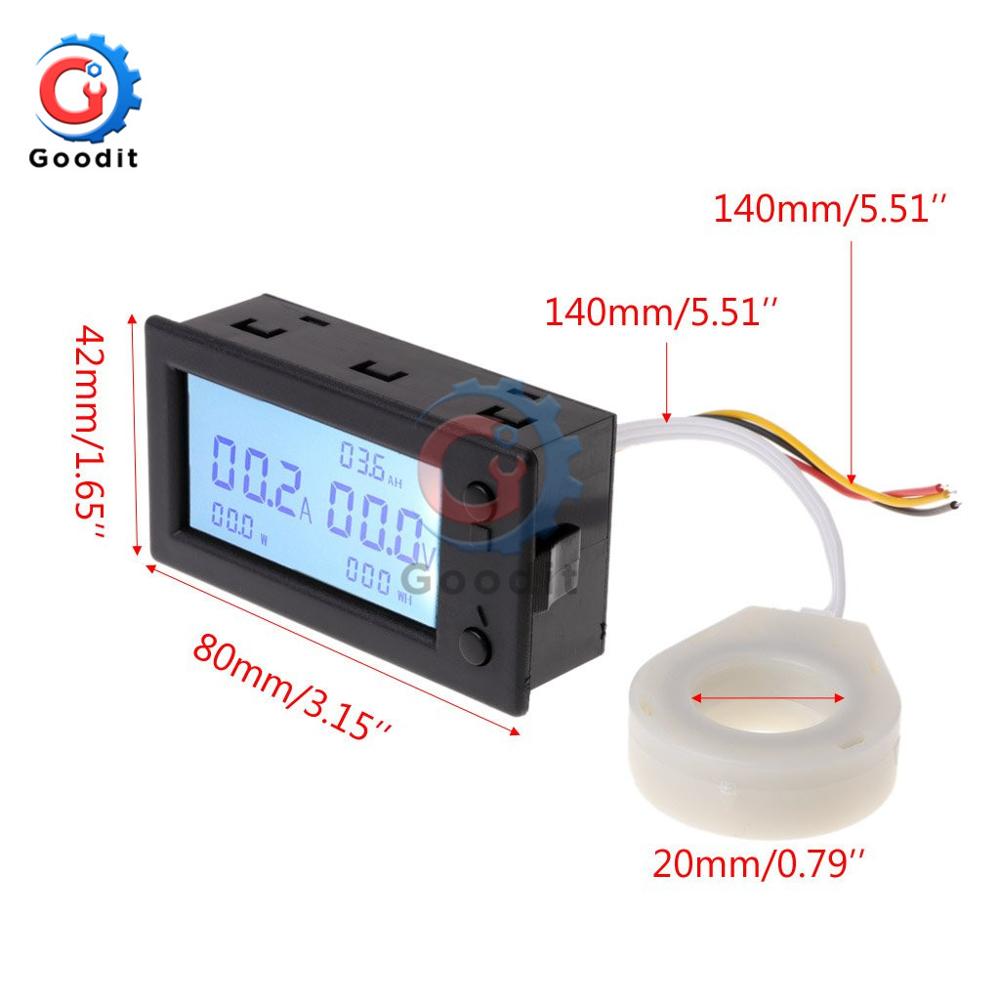 100A 200A 400A STN LCD Hall Coulomb Meter Voltmete... – Grandado