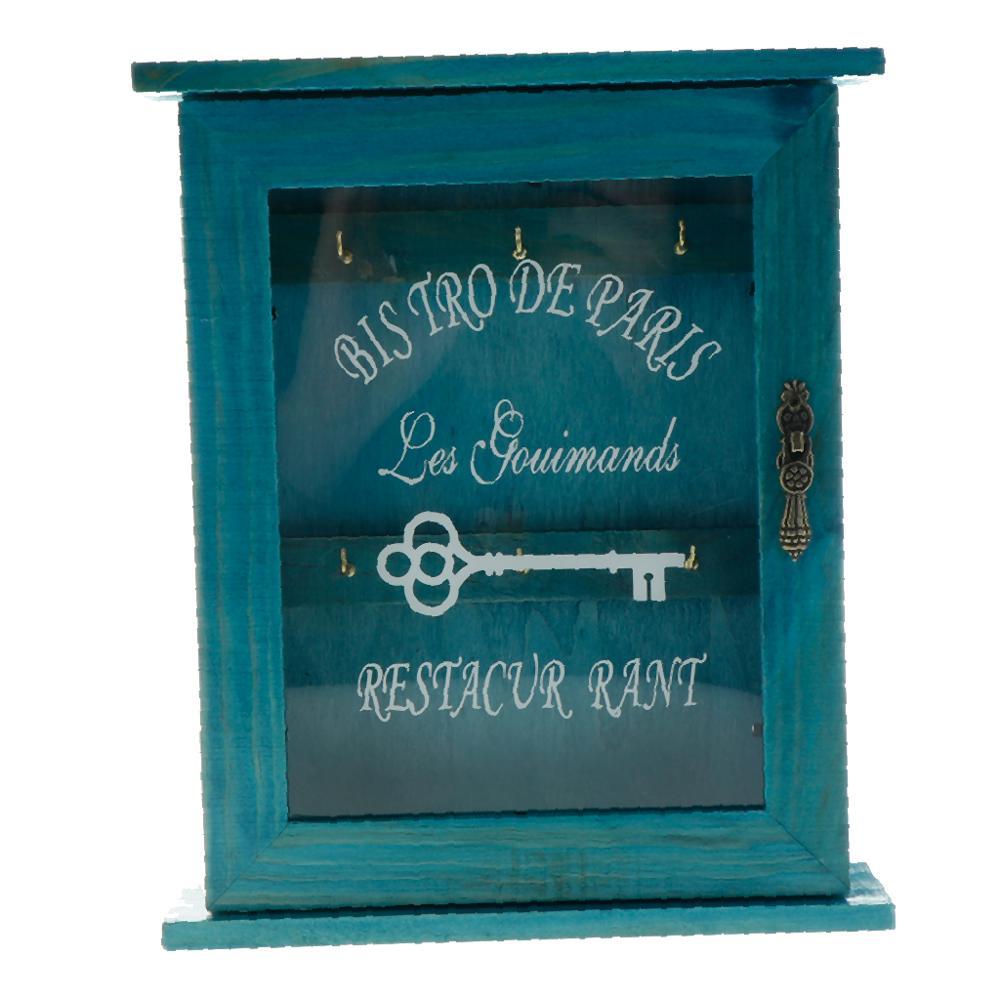 European Style Wooden Key Holder Box with 6 Hooks ... – Grandado