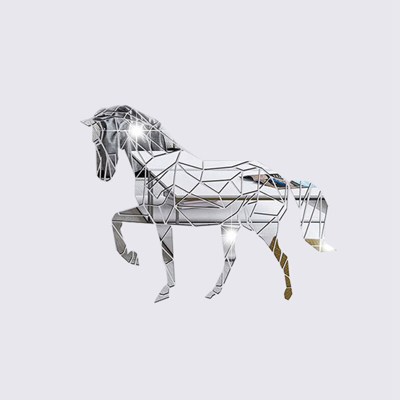 3D Horse Mirror Wall Sticker Decal Steed 3D Mirror... – Vicedeal
